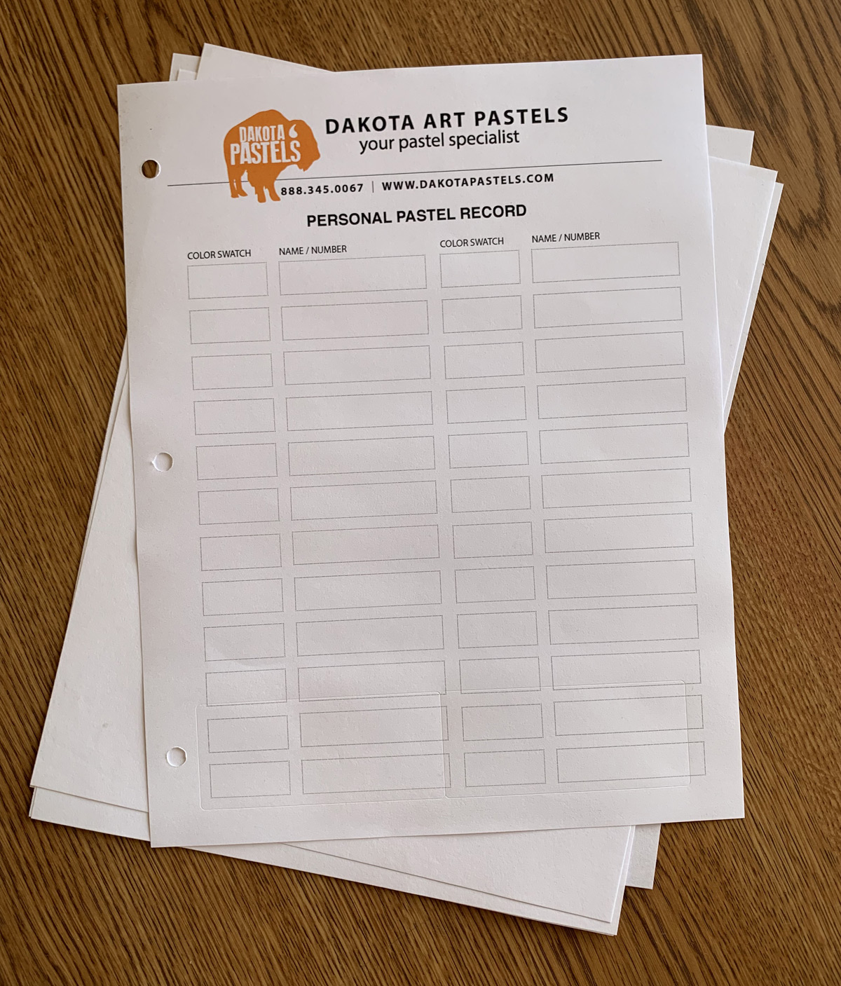 Personal Pastel Record - Dakota Art Pastels